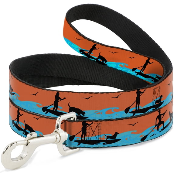Buckle-Down Pet Leash, Dog Leash, Sup Dog Neon Orange Blues Black, 6 ...