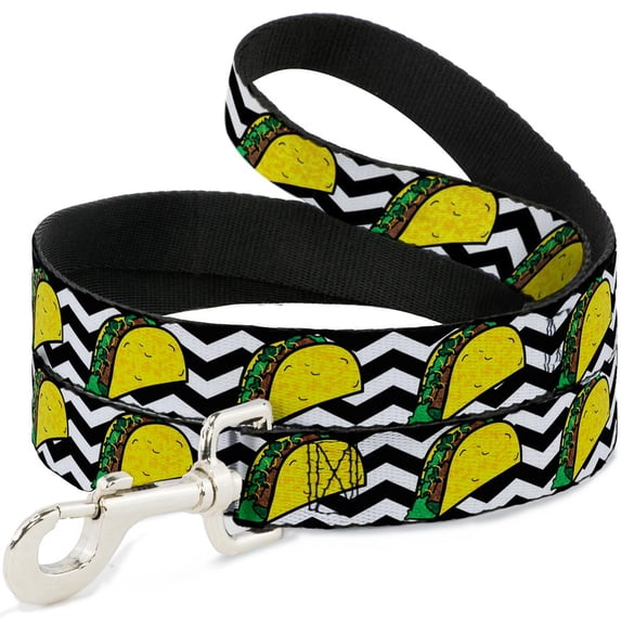 Buckle-Down Pet Leash, Dog Leash, Taco Chevron Black White, 6 Feet Long ...