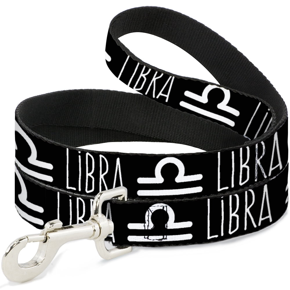Buckle-Down Pet Leash, Dog Leash, Zodiac Libra Symbol Black White, 6 ...