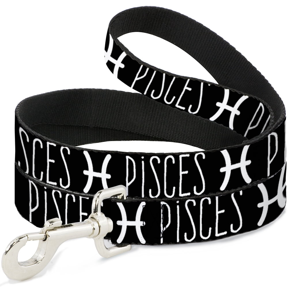 Buckle-Down Pet Leash, Dog Leash, Zodiac Pisces Symbol Black White, 4 ...
