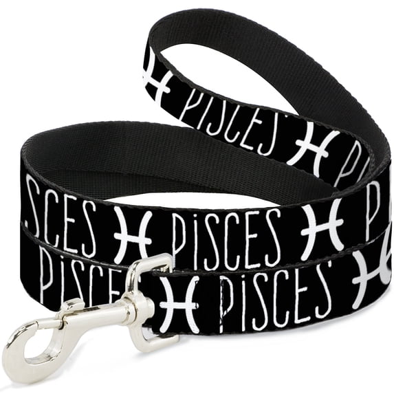 Buckle-Down Pet Leash, Dog Leash, Zodiac Pisces Symbol Black White, 4 ...