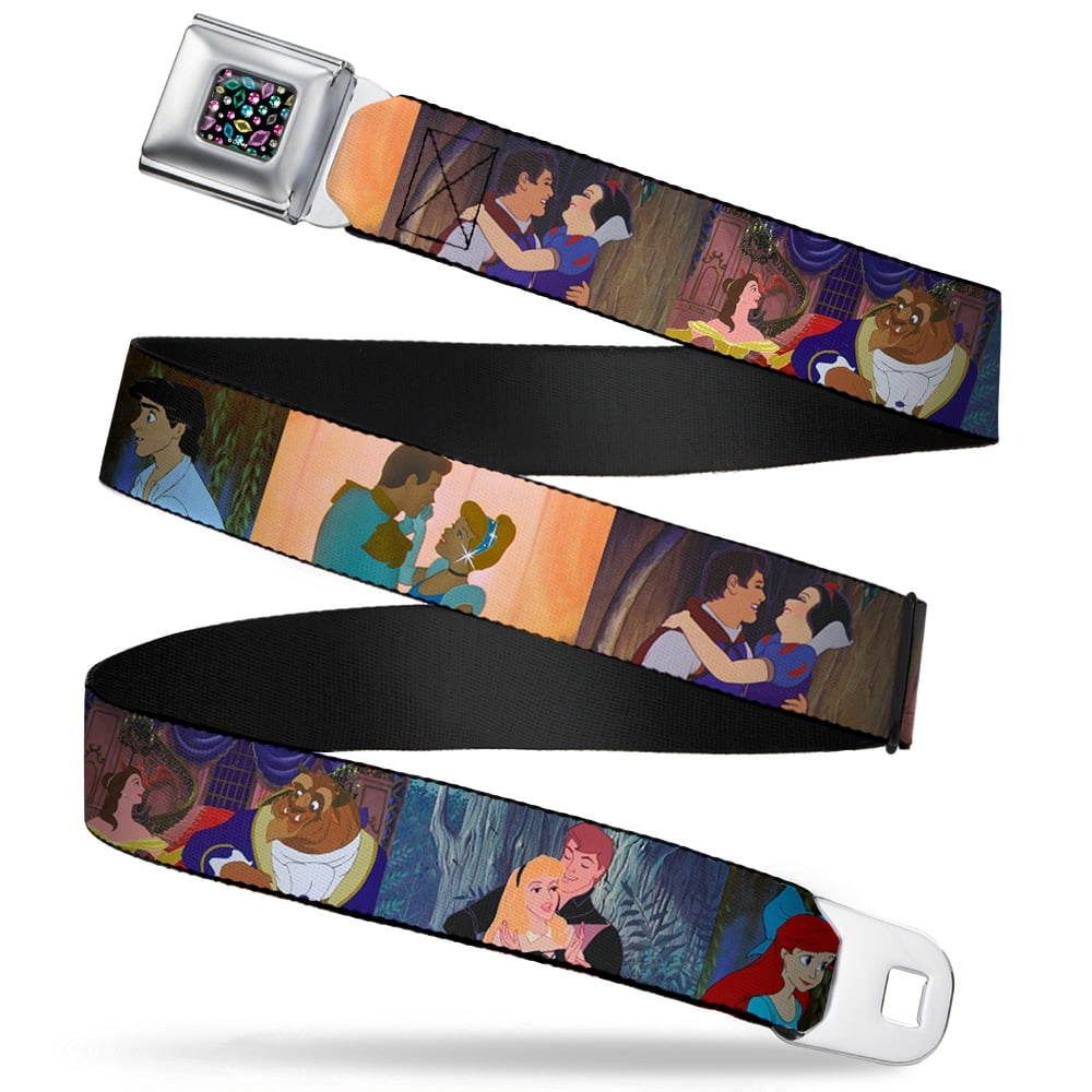 Disney Belt, Seatbelt Buckle Belt, Disney Princess Scenes Framed, 32 to ...