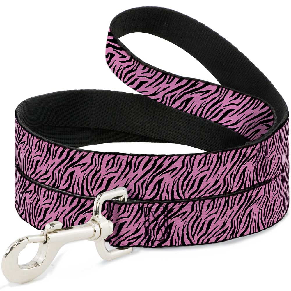 Buckle-Down Pet Leash, Dog Leash, Zebra Baby Pink, 4 Feet Long 1.0 Inch ...