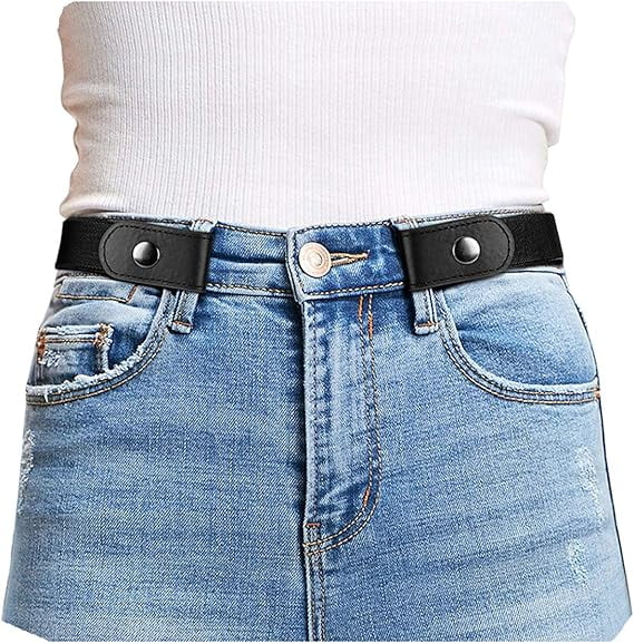 Buckle Free Comfortable Elastic Belt for Women or Men, Buckle-less No ...