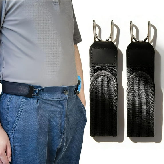 Buckle-Less Belt Hooks,Tactical Metal Hook Elastic Belt,Unisex Buckle ...