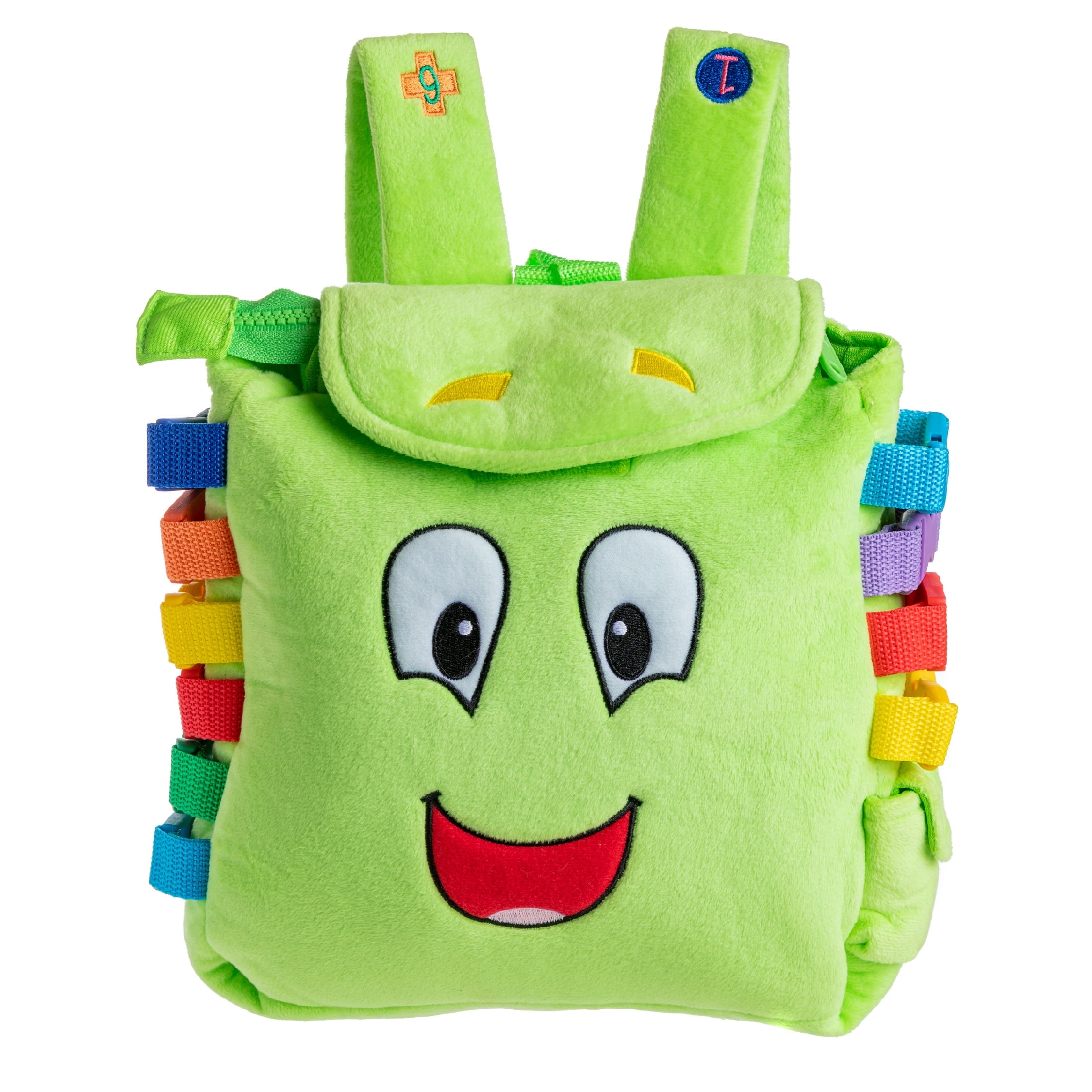 Buckle Toy - Buddy Activity Backpack with Zip & Baby Straps - Learning ...