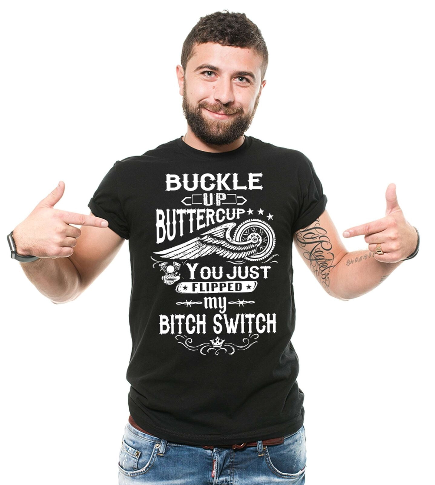 Buckle Up Buttercup Shirt Funny Saying Shirt Bike Biker Shirt ...