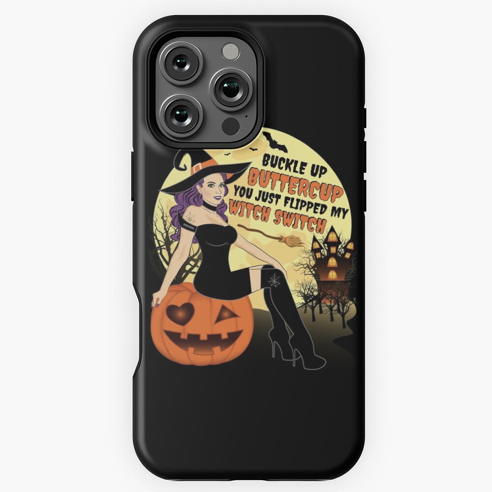 Buckle Up Buttercup Witch Switch Phone Case for iPhone 16 15 14 13 12 ...
