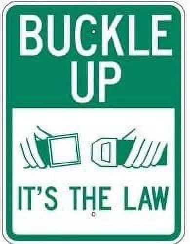Buckle Up Sign School Signs Metal Sign Tin Sign 12x16 Inch - Caution ...
