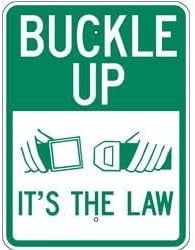 Buckle Up Sign School Signs Metal Sign Tin Sign 12x16 Inch - Caution ...