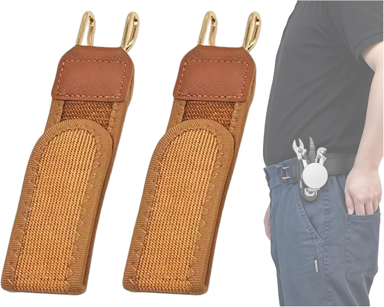 Buckleless Belt Loops, Adjustable Magic Tape Tactical Metal Hook ...