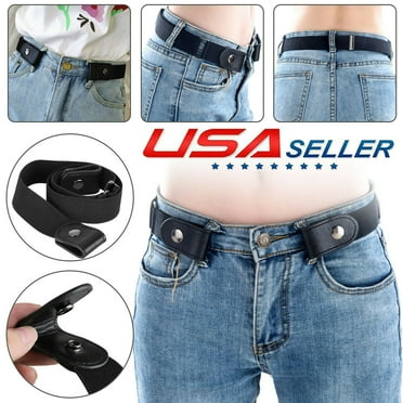 Ajshakl Belts For Women, Buckle-Free Elastic Invisible Belt For Jeans ...