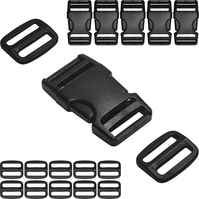 Buckles for 1" Straps: 6 set Side Release Buckle and 12 pcs Tri-Glide ...