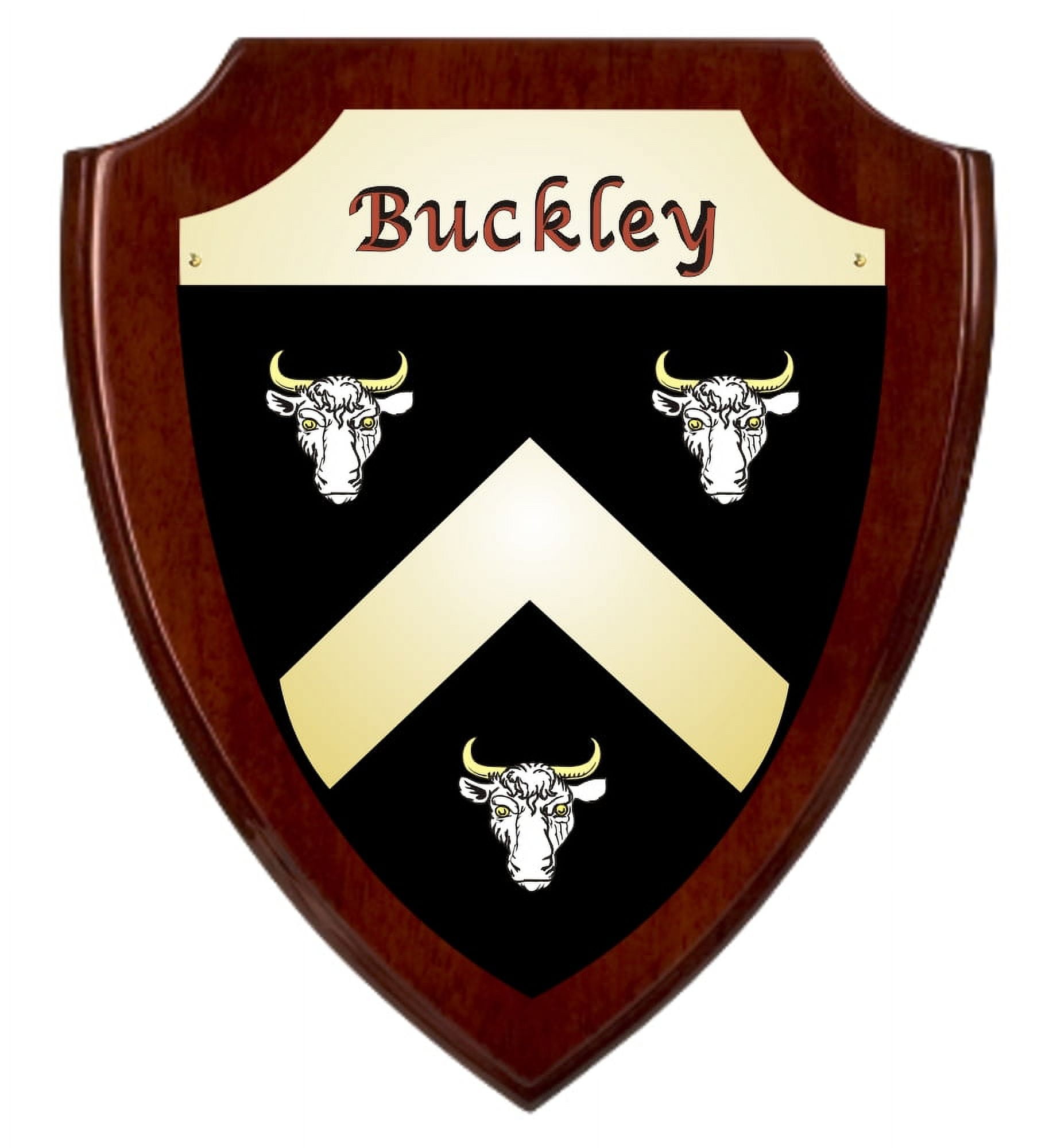 Buckley Irish Coat of Arms Shield Plaque - Rosewood Finish - Walmart.com