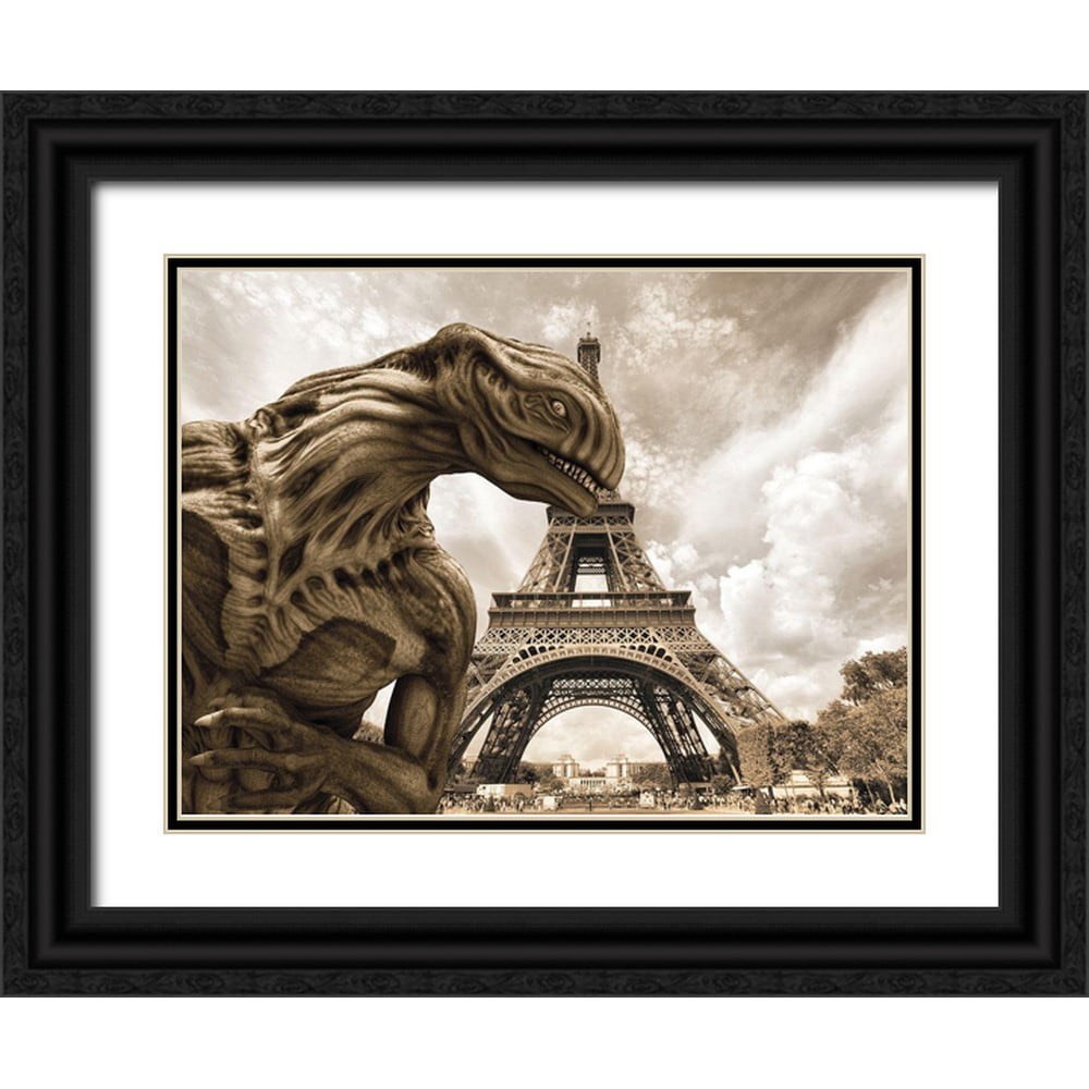 Bucklin 32x25 Black Ornate Wood Framed with Double Matting Museum Art ...