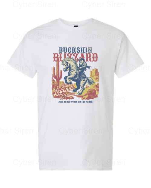 Buckskin Blizzard Horse Western Snow Winter Rodeo Cowboy Cold T Shirt ...