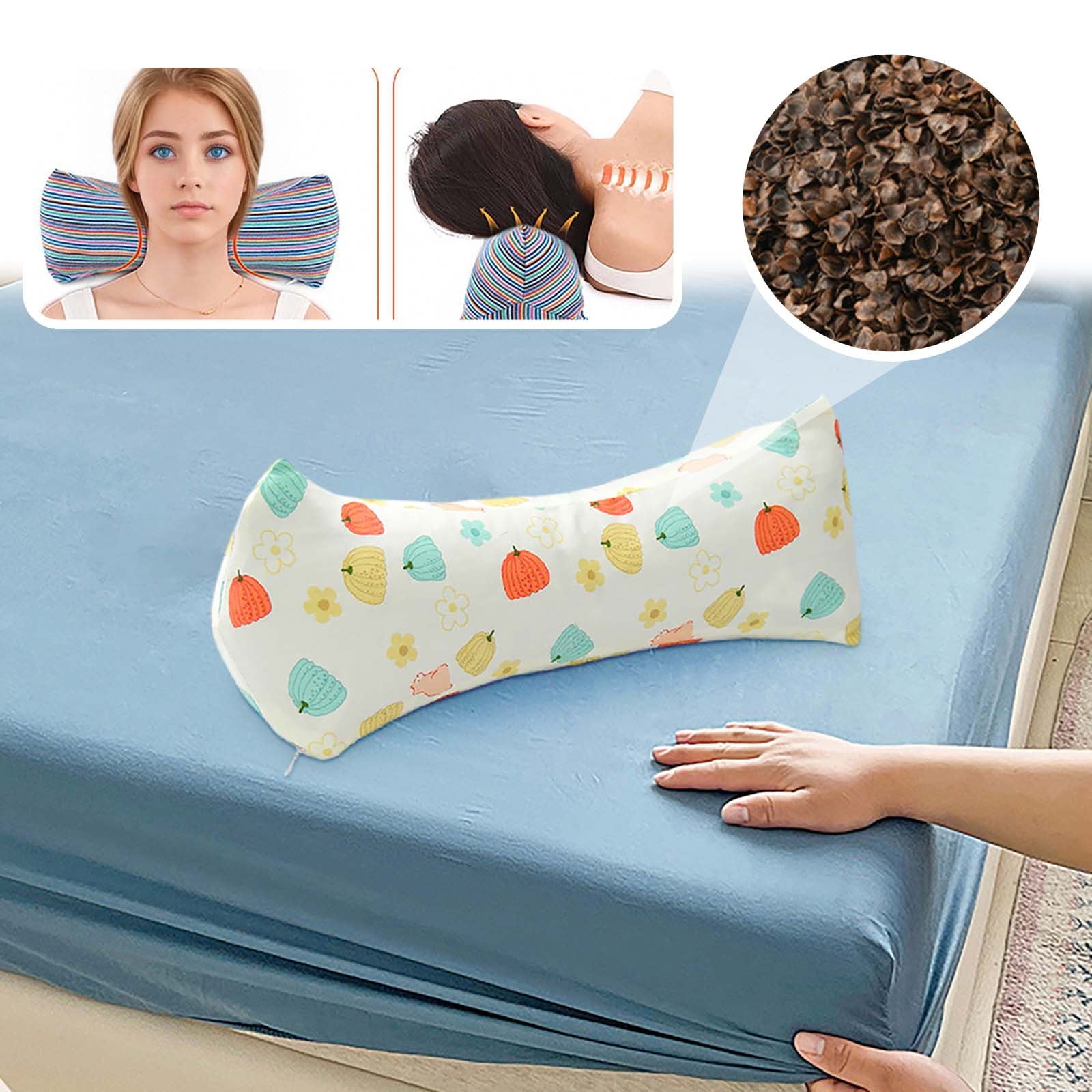 Buckwheat Hulls Filling Cooling Round Pillows Lunch Break Buckwheat ...
