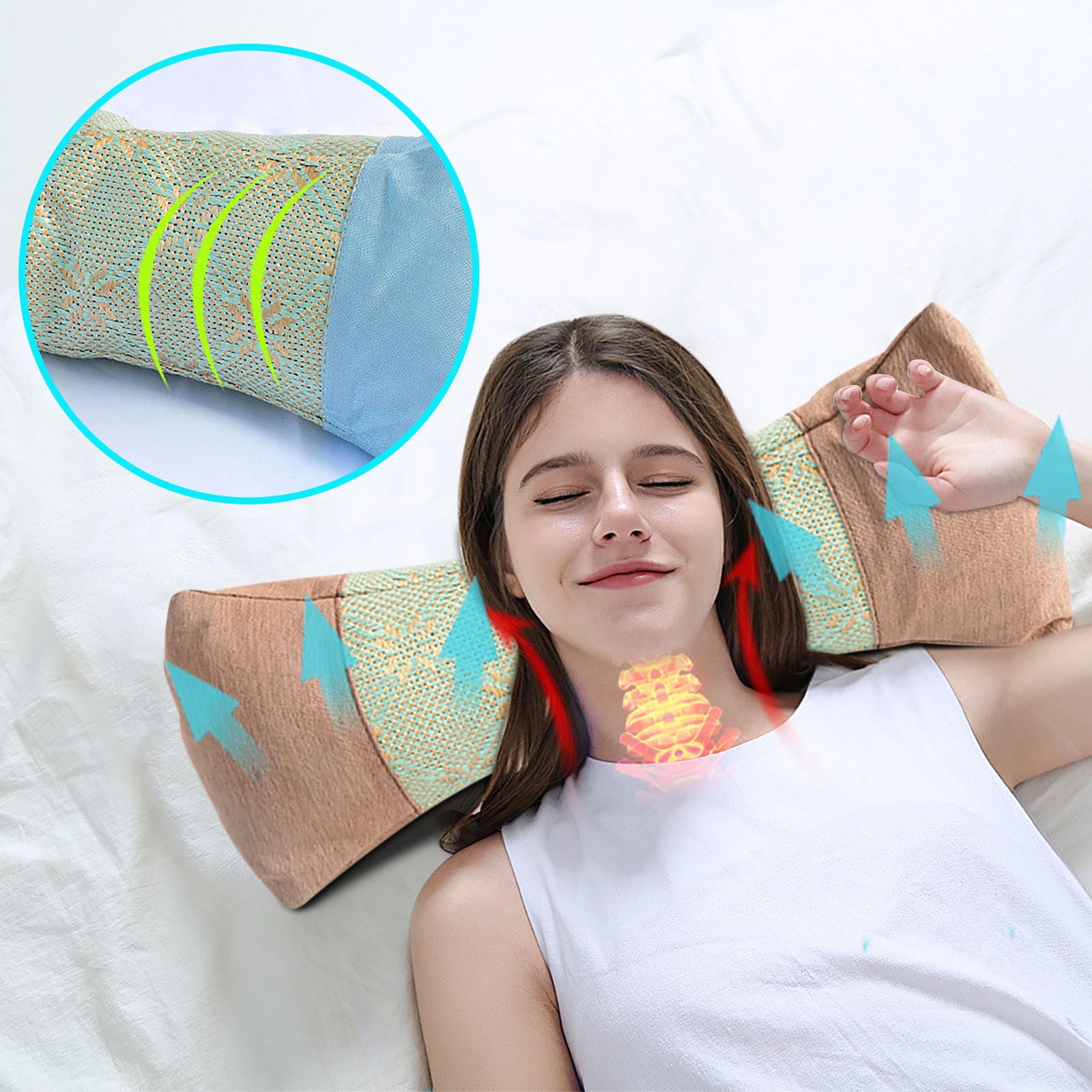 Buckwheat Pillow, Cervical Spine Relief Pillow, Elastic Neck Support ...