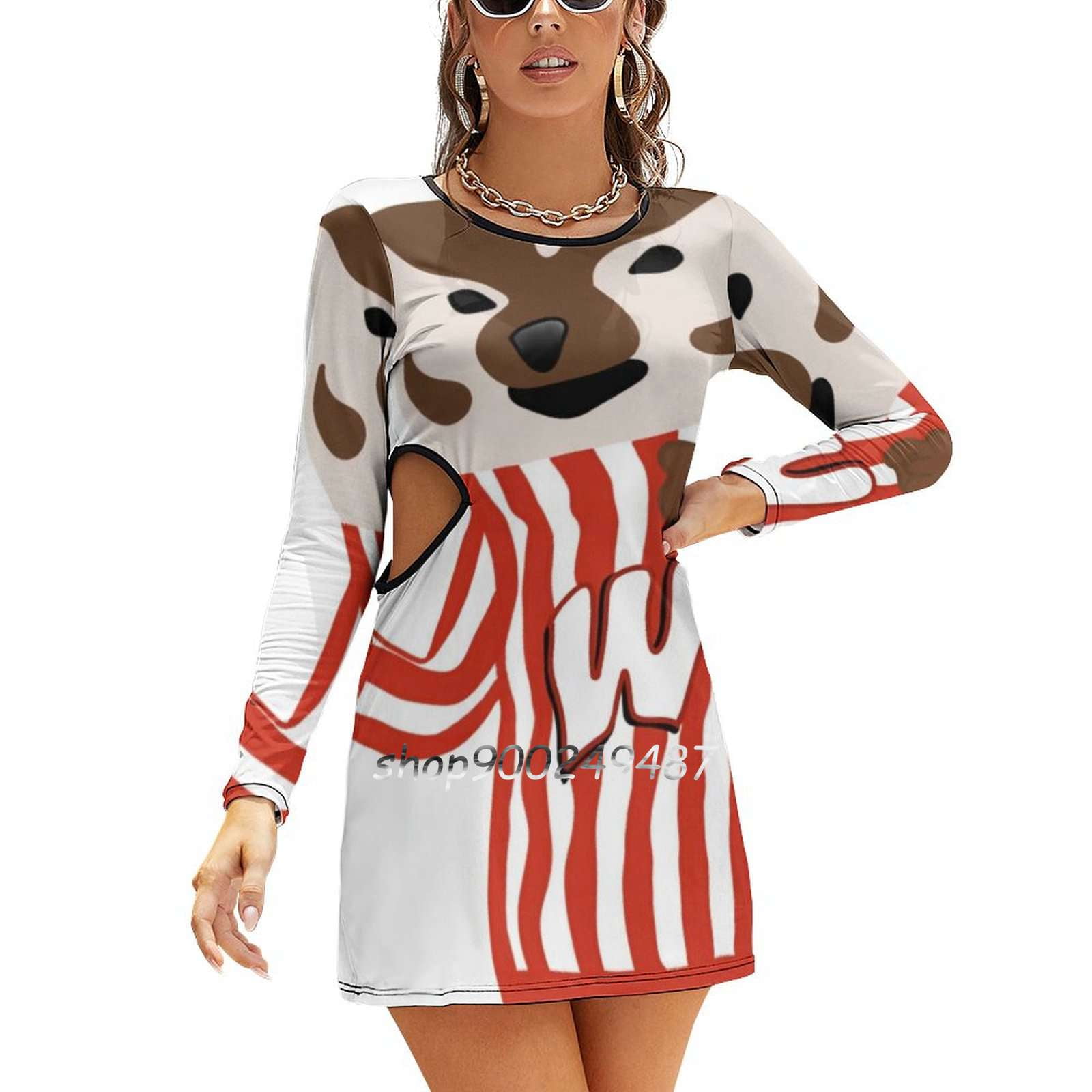 Bucky Badger & Culvers Sweetheart Knot Flared Dress Fashion Design ...