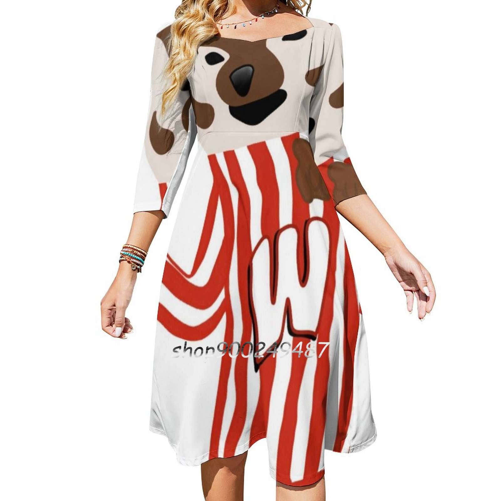 Bucky Badger & Culvers Sweetheart Knot Flared Dress Fashion Design ...