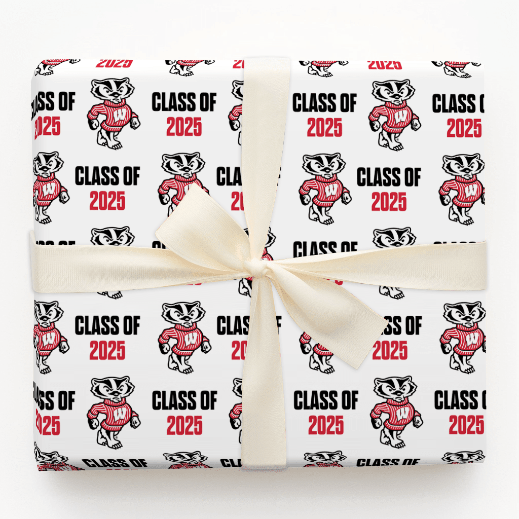 Bucky Class of 2025 - Christmas Wrapping Paper Roll - Gift Wrap for ...