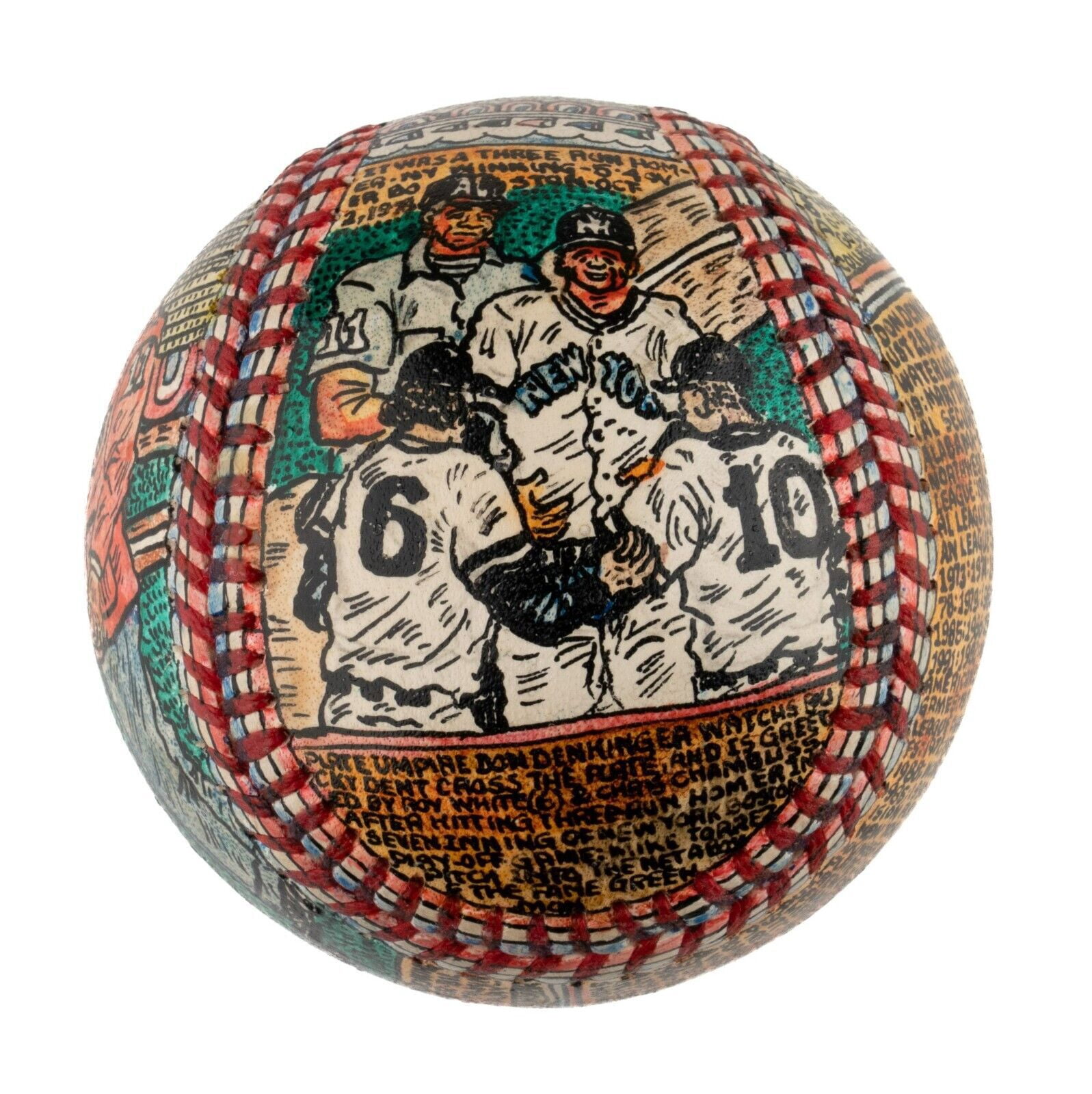 Bucky Dent Historic 1978 Home Run Hand Painted George Sosnak Folk Art ...