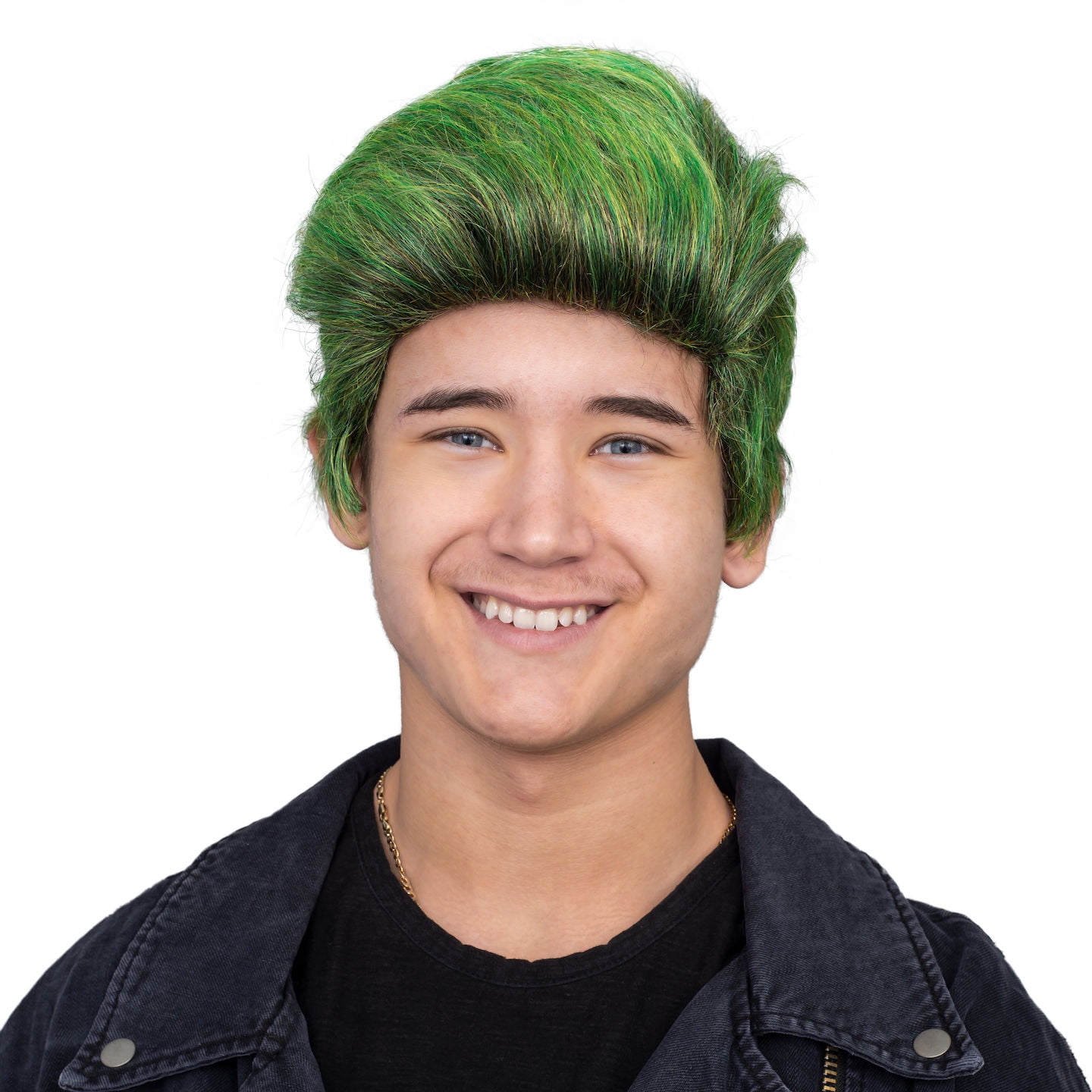Bucky Zombie Costume Accessory Green Deluxe Wig - Walmart.com