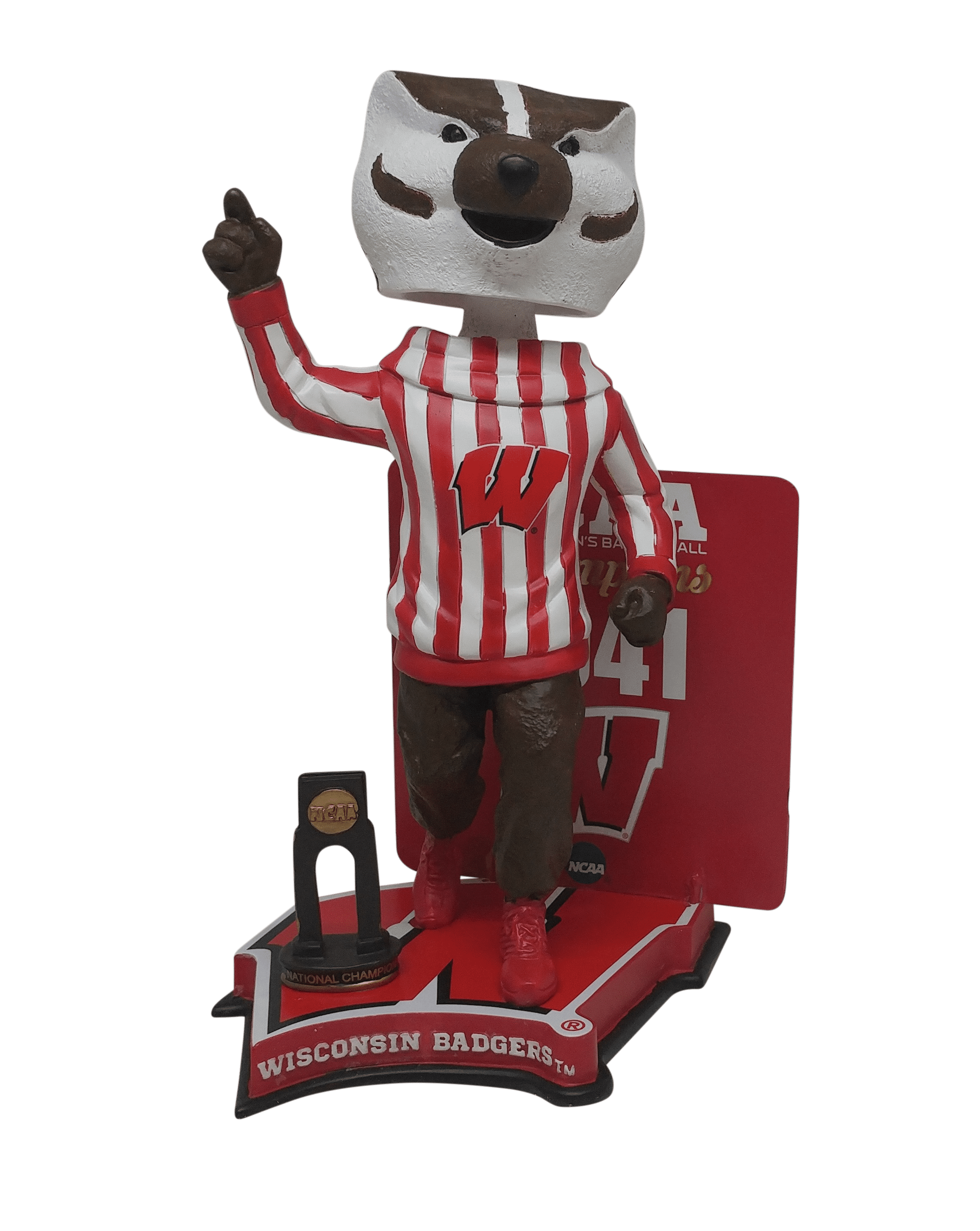 Bucky the Badger Wisconsin NCAA Men's Basketball Nat Champ bobblehead ...