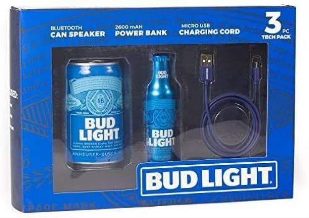 Bud Light 3 Piece Tech Gift Set- Bud Light Bluetooth Speaker Can Set ...