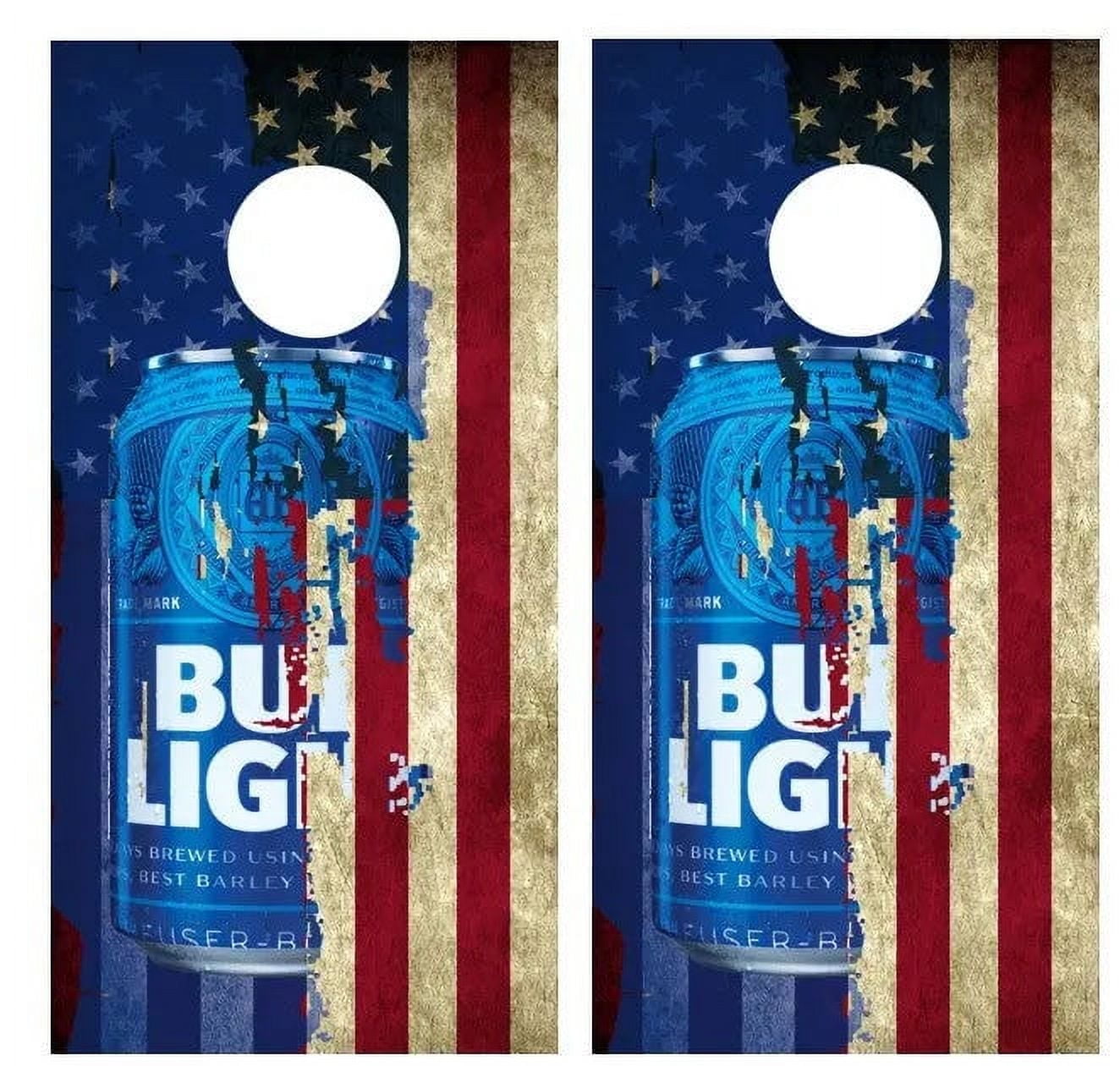 Bud Light American Flag Cornhole Wrap Decal with Free Laminate Included ...