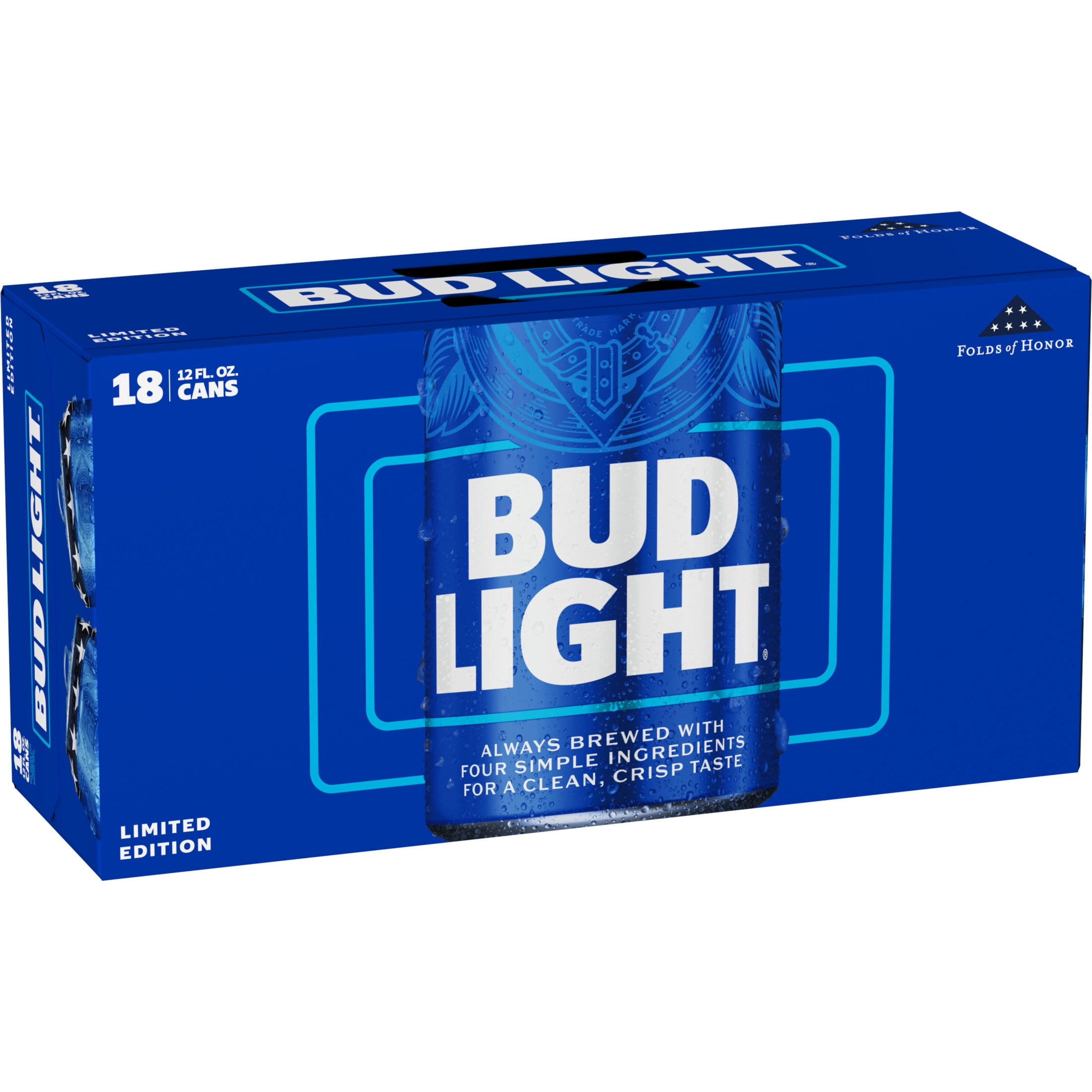 Bud Light American Lager Beer, 18 Pack, 12 fl oz Aluminum Cans, 4.2 % ...
