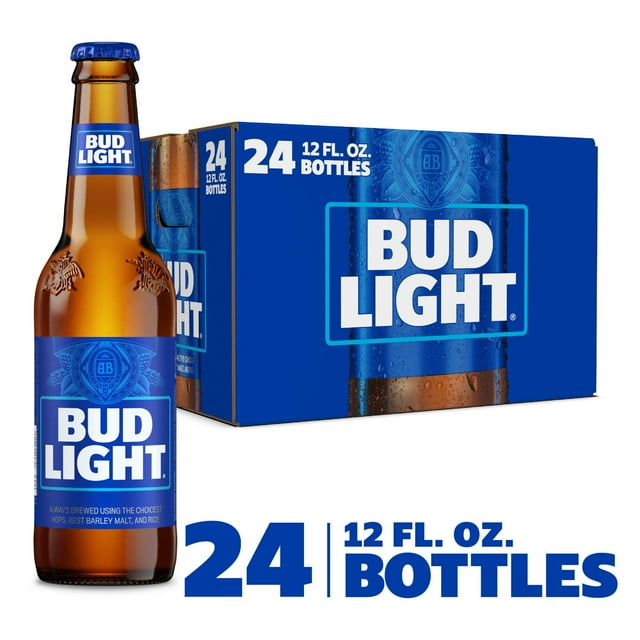 Bud Light Beer, 24 Pack Beer, 12 fl oz Glass Bottles, 4.2% ABV ...