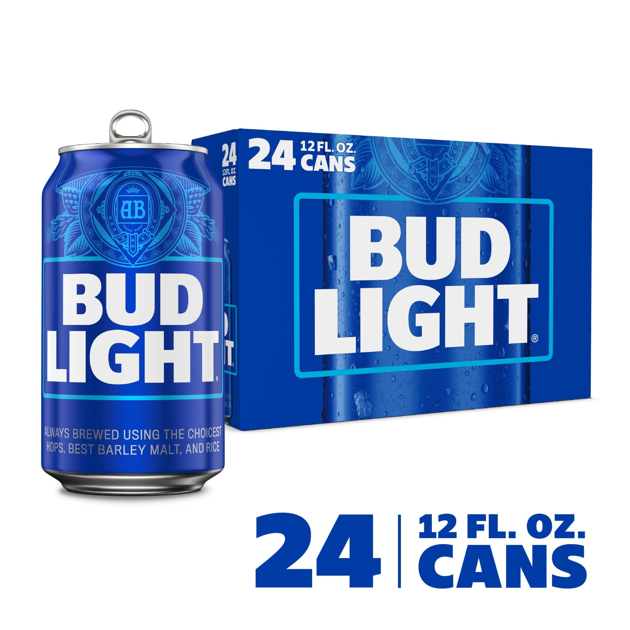 Bud Light Beer, 24 Pack Lager Beer, 12 fl oz Cans, 4.2% ABV, Domestic ...