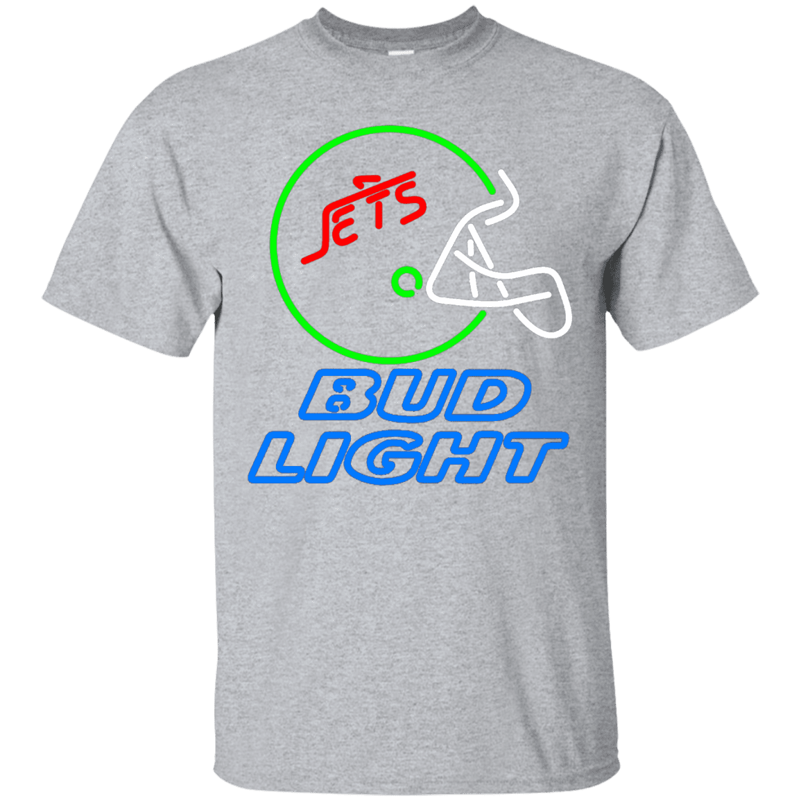 Bud Light Beer T-Shirt Custom Designed Graphic Pattern Jets Helmet ...