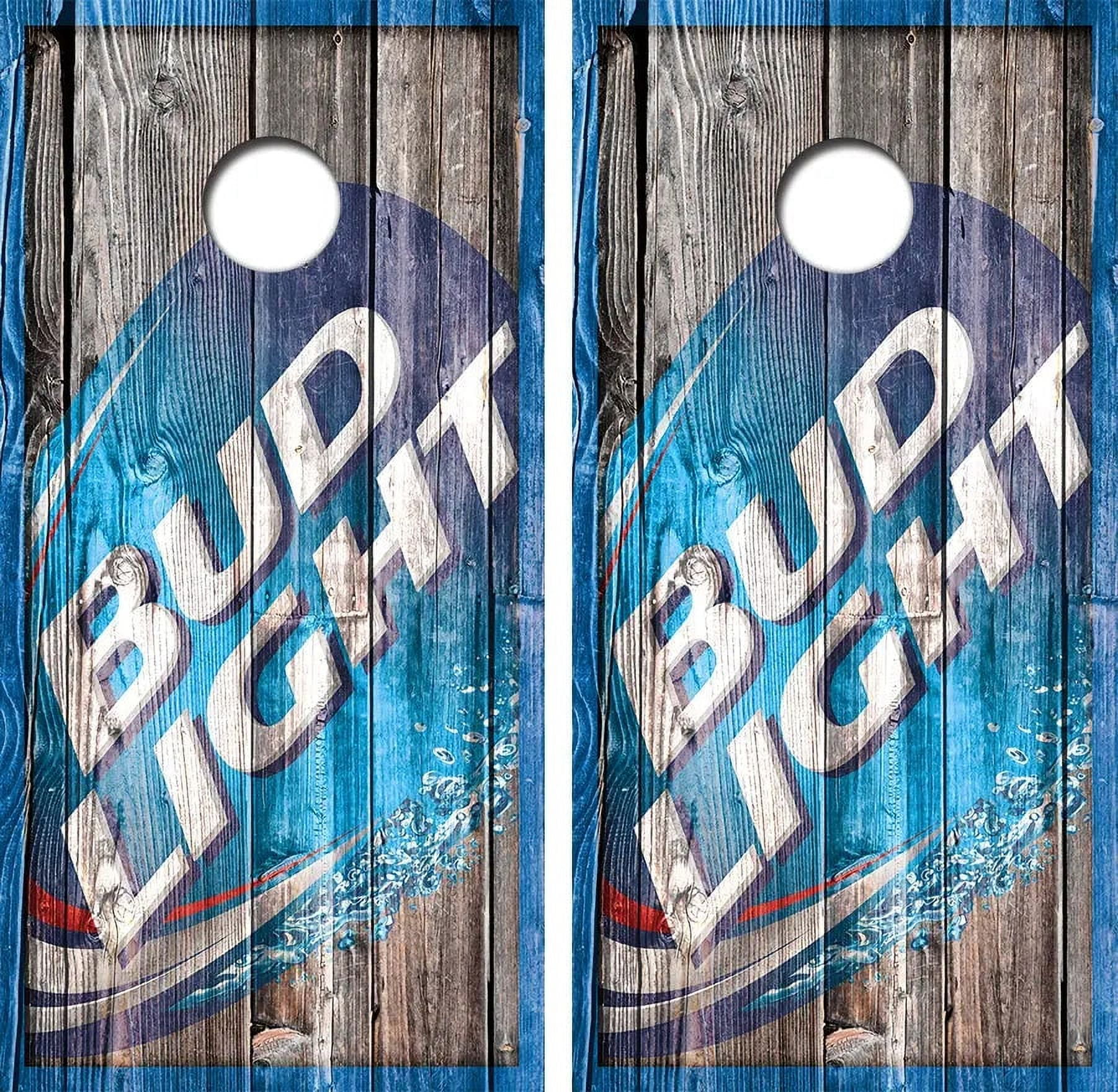 Bud Light Logo Cornhole Wood Board Skin Wraps FREE LAMINATE - Walmart.com