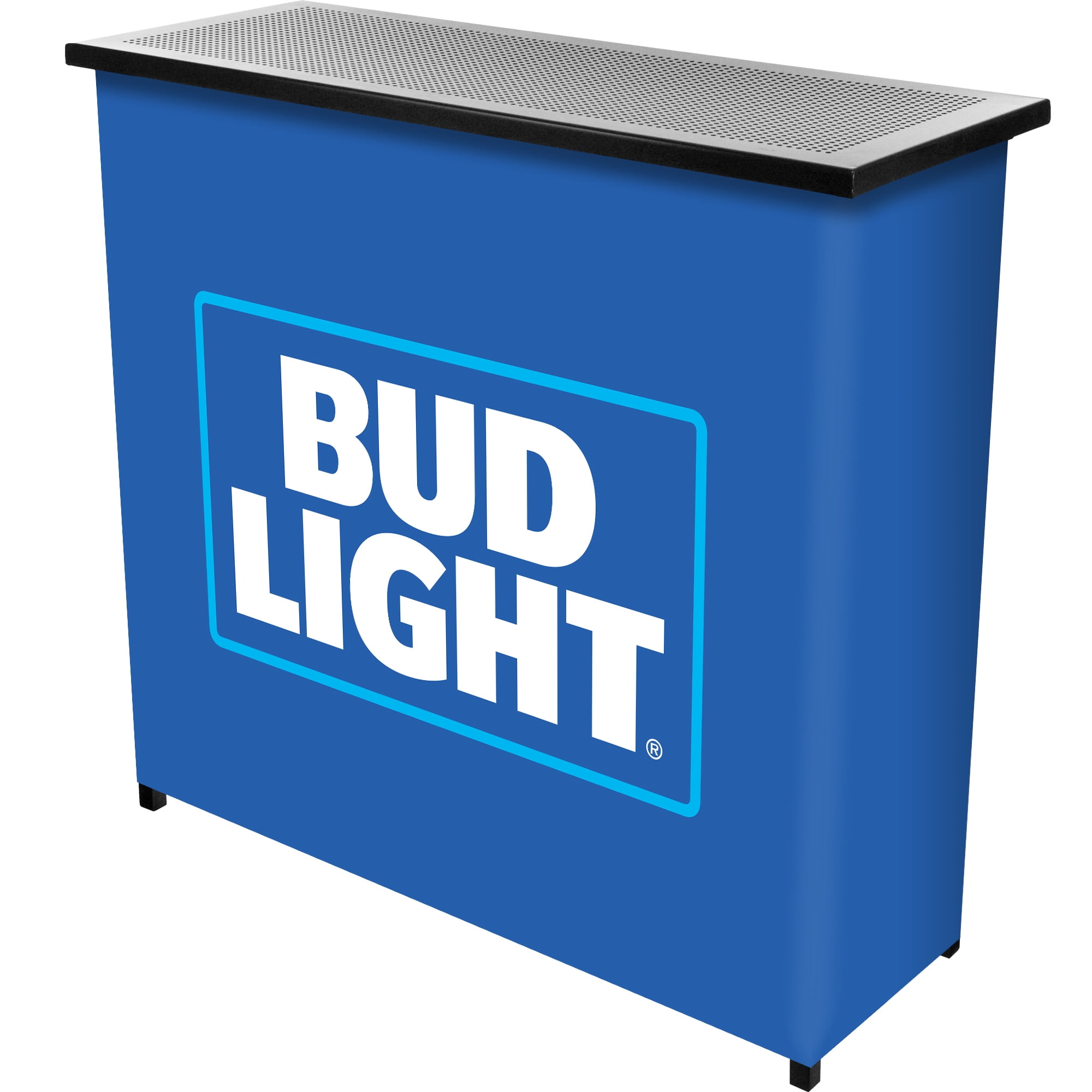 Bud Light Metal 2-Shelf Portable Bar Table with Carrying Case - Walmart.com