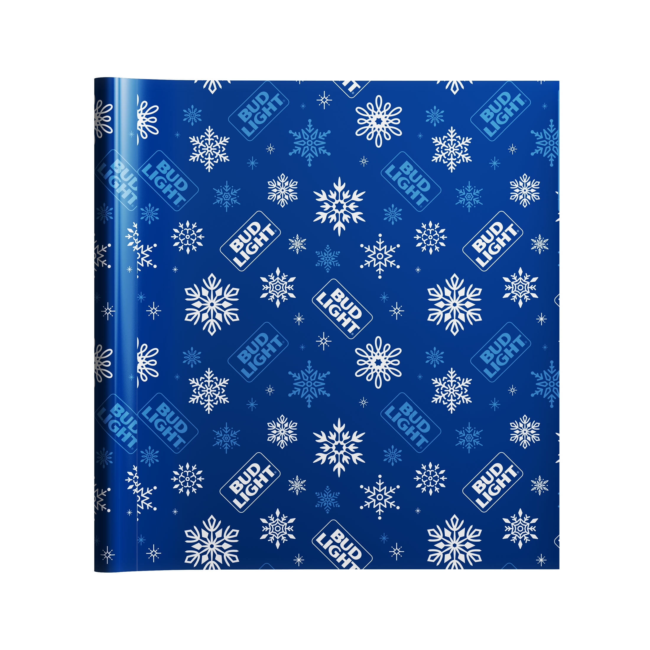 Bud Light Seasonal Gift Wrap - Blue Snowflake Theme, 60 sq. ft ...