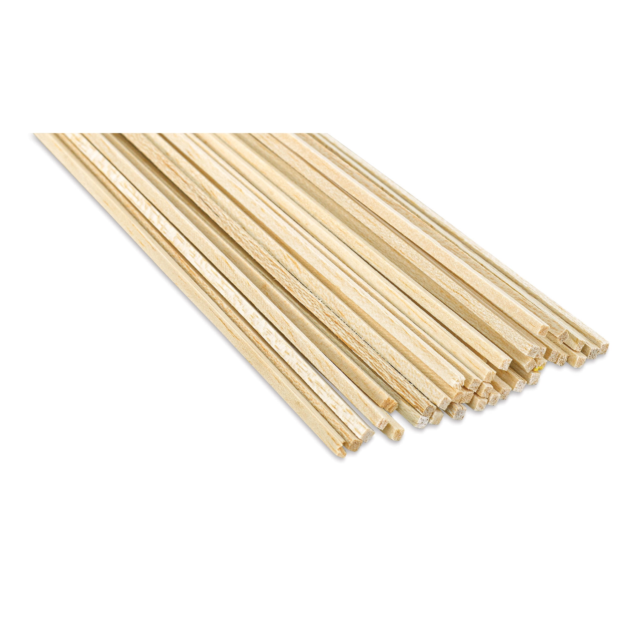 Bud Nosen Balsa Wood Sticks - 1/8" x 1/8" x 36", Pkg of 36 - Walmart.com