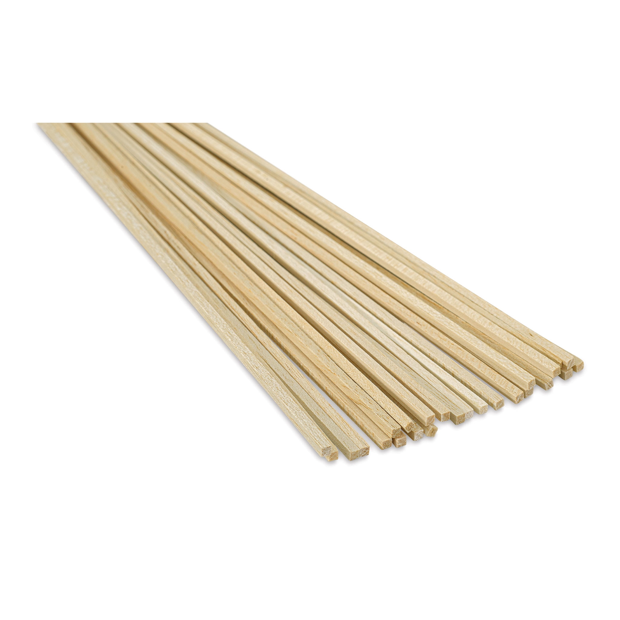 Bud Nosen Balsa Wood Sticks - 3/16" x 3/16" x 36", Pkg of 25 - Walmart.com