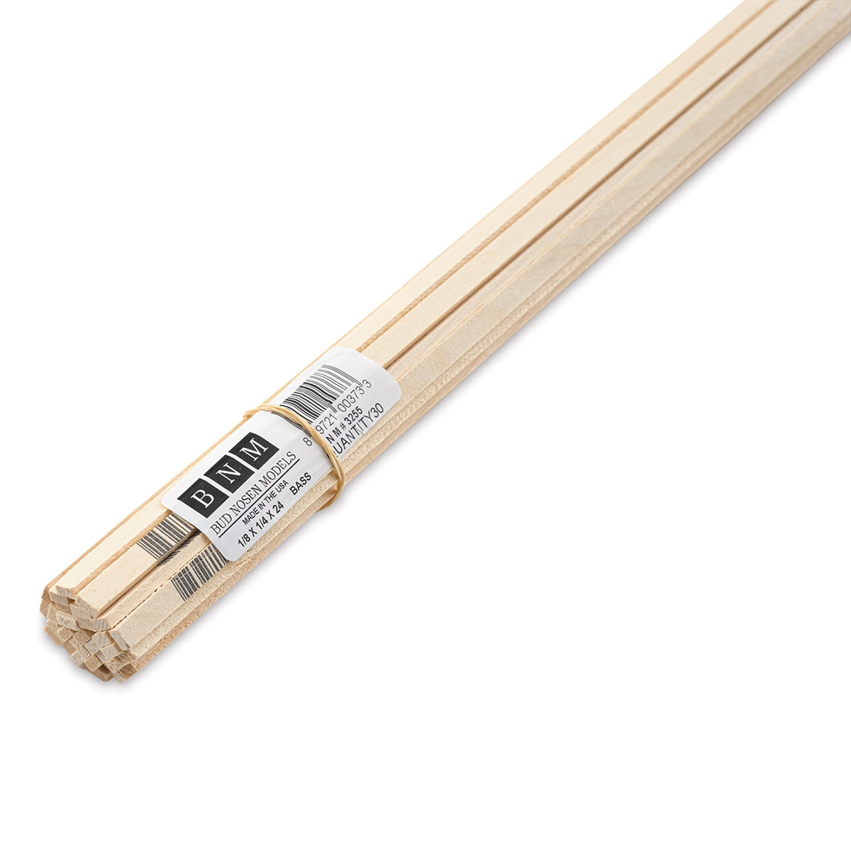 Bud Nosen Basswood Sticks - 1/8" x 1/4" x 24", 30 Sticks - Walmart.com