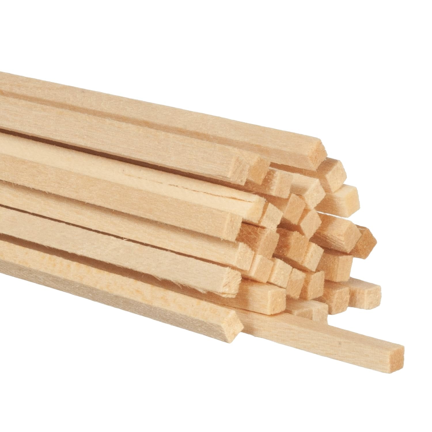 Bud Nosen Basswood Sticks - 1/8" x 1/8" x 24", 48 Sticks - Walmart.com
