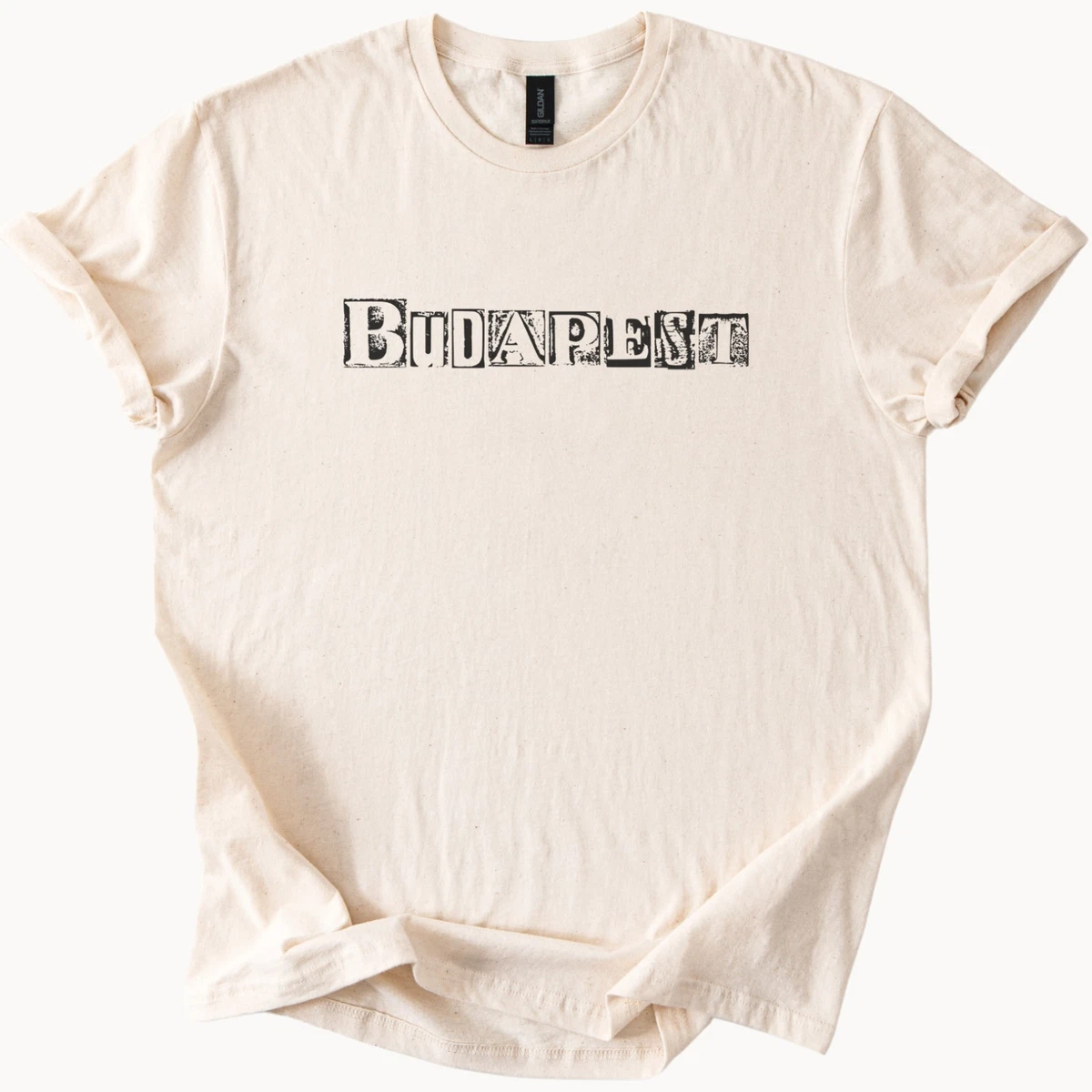 Budapest Block Letter Graphic T Shirt Hungary City Souvenir Travel Tee ...