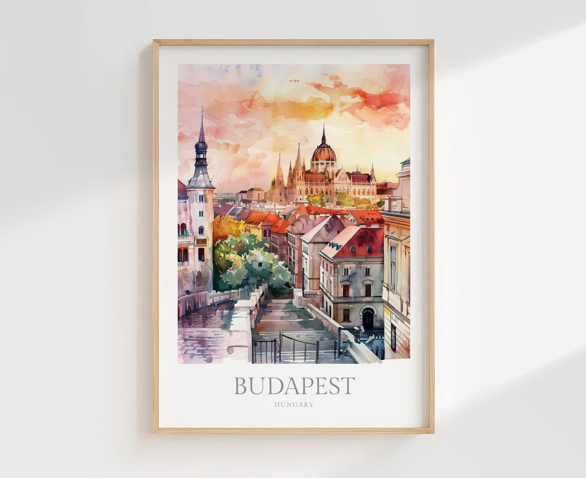 Budapest Hungary City View Poster Poster, Unframed Size 24x36 - Walmart.com