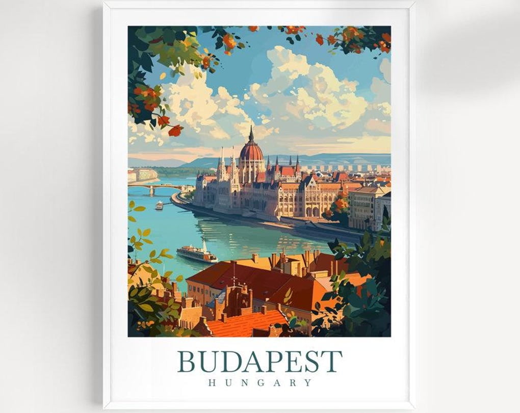 Budapest Travel Print Wall Art Hungary Wall Hanging Home Décor Budapest ...