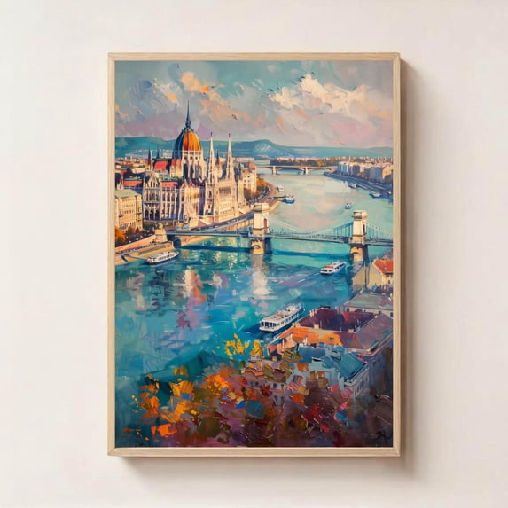 Budapest Wall Art Print Parliament Building Hungary Cityscape, Unframed ...