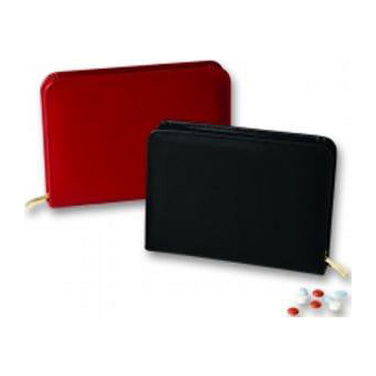 Budd Leather 544014-1 Leather 14 Vial Pill Case Black - Walmart.com