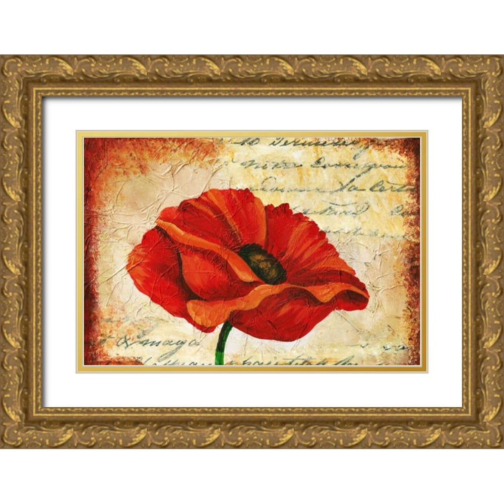 Budd, Tiffany 32x23 Gold Ornate Wood Framed with Double Matting Museum ...