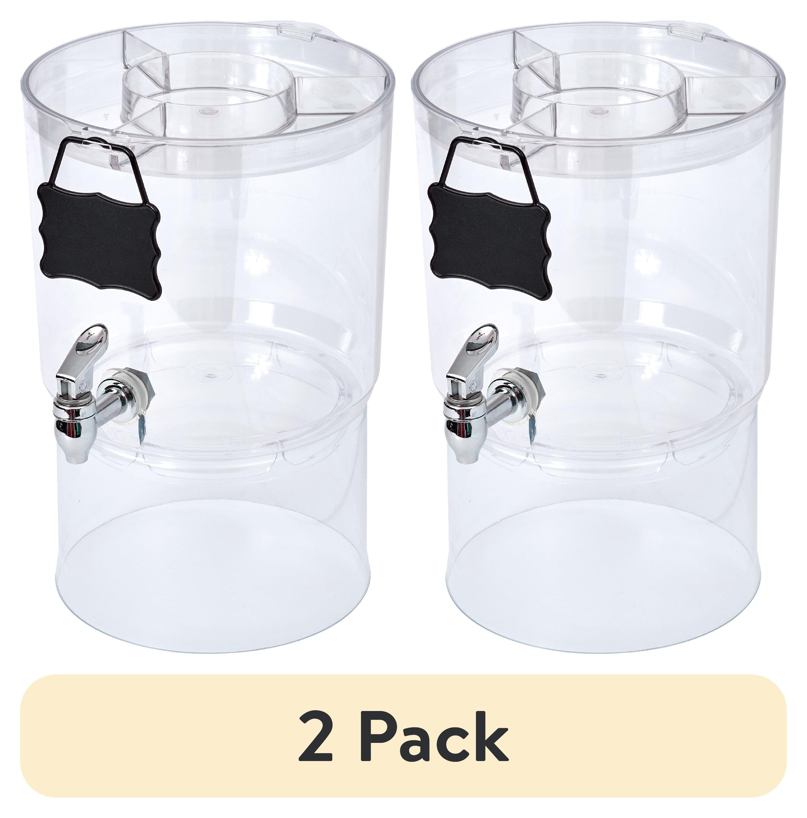 (2 pack) Buddeez 2.0 Gallon Party Top Beverage Dispenser, Clear ...
