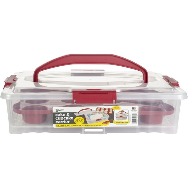 Buddeez Cake and Cupcake Carrier Food Storage Container - Walmart ...