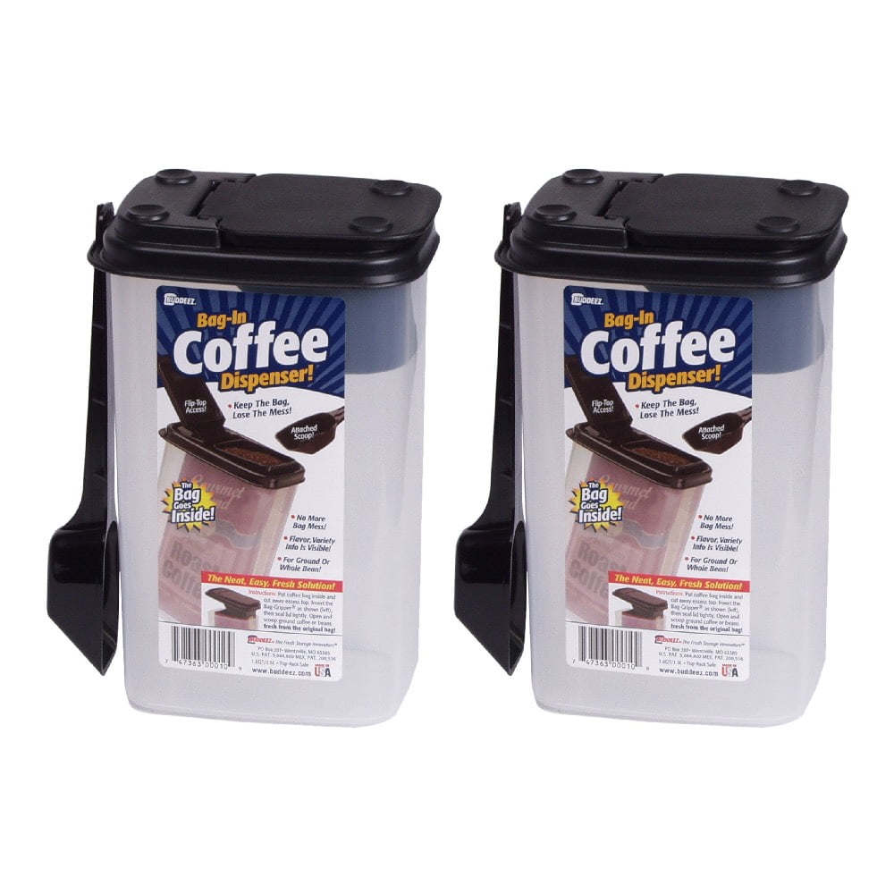 Buddeez Coffee Dispenser With Scoop 1.6 QT Bag-In Food Storage ...